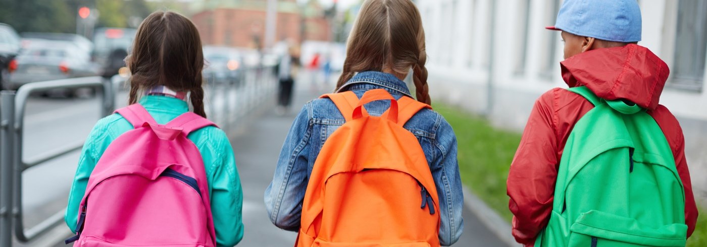 Kids walking to school